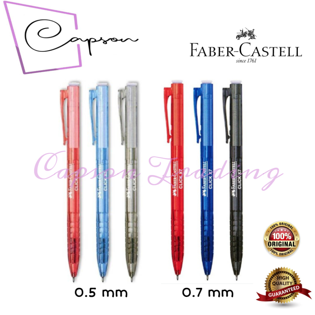 FABER-CASTELL Click X Ball Pen (0.5mm/0.7mm) | Shopee Malaysia