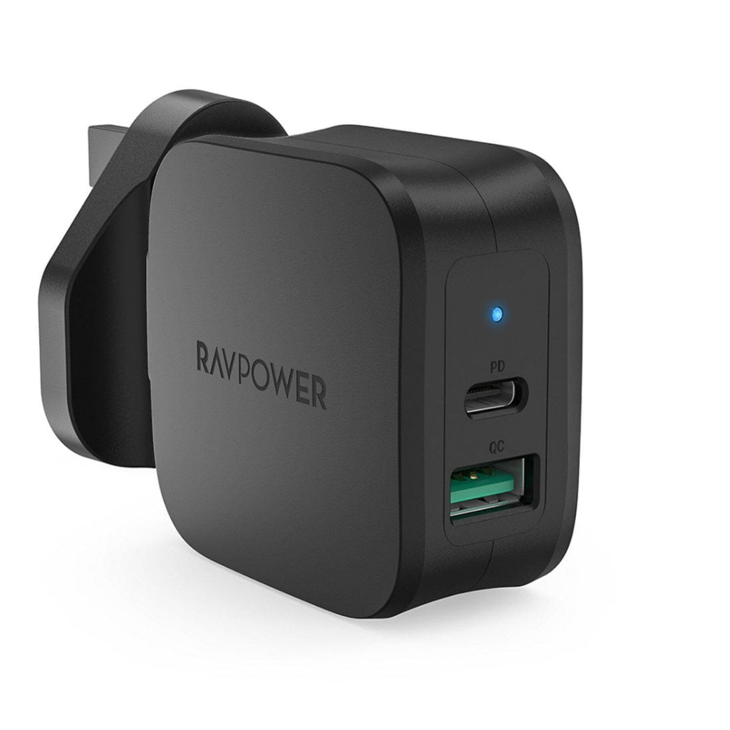RAVPOWER RP-PC108 18W 2-PORT WALL CHARGER COMBO (WITH CABLE) | Shopee ...