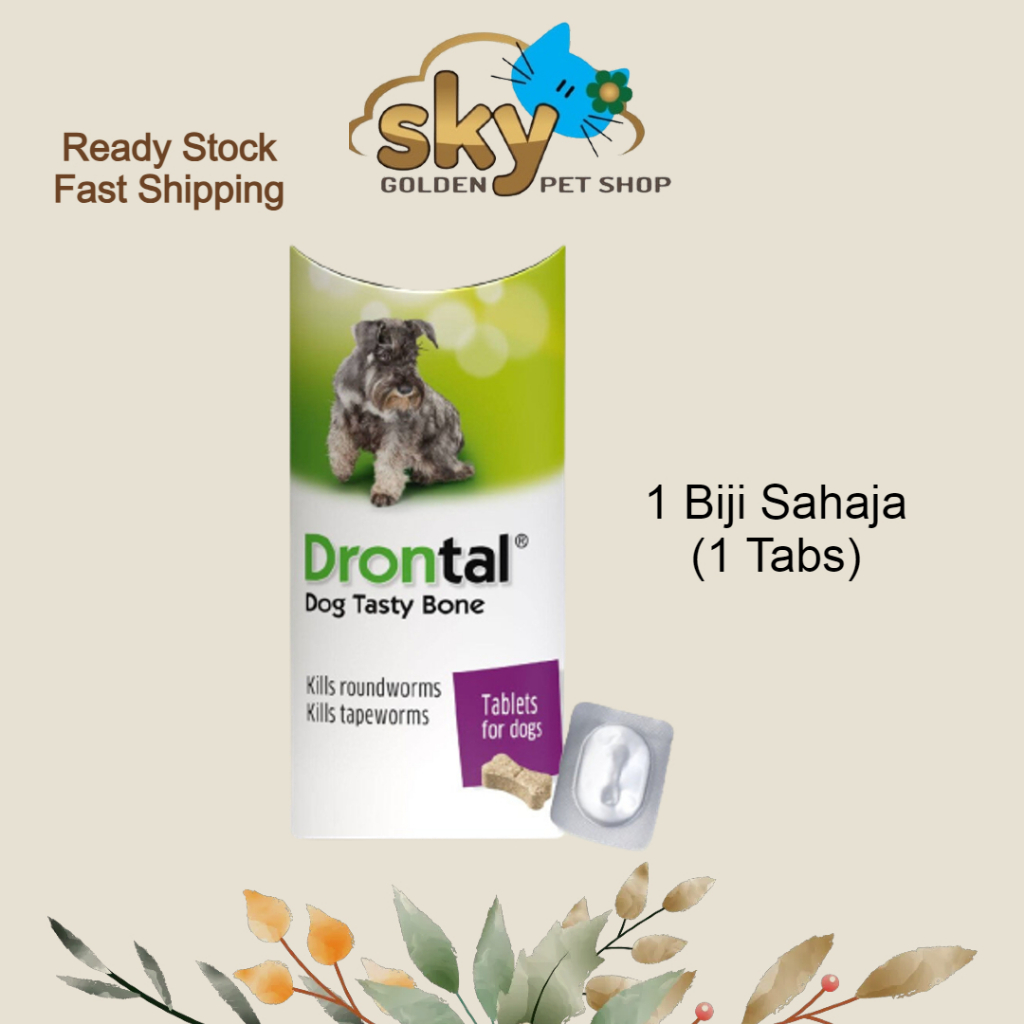 Elanco / Bayer Drontal Dog Tasty Bone Flavour - 1 Tab (Loose) | Shopee ...