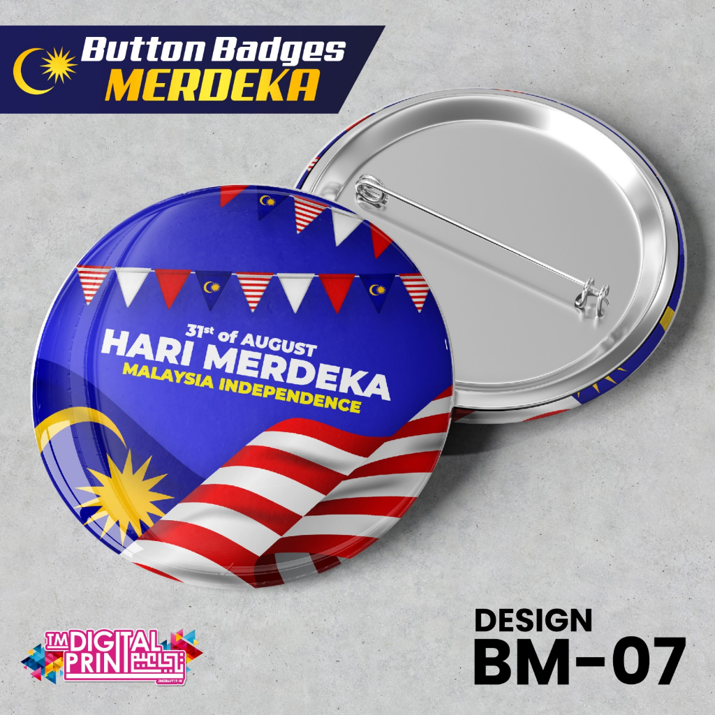 58mm Button Badge Merdeka/Hari Malaysia Ready Stock | Shopee Malaysia