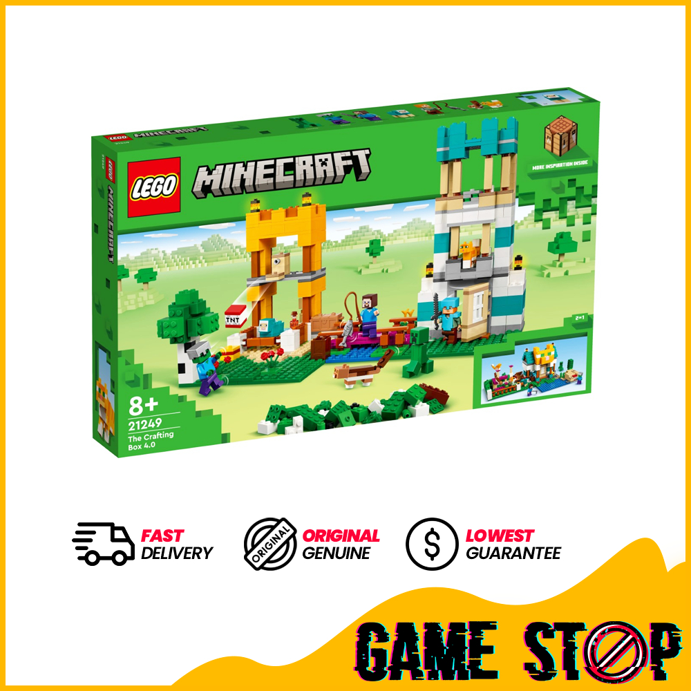 LEGO 21249 Minecraft The Crafting Box 4.0, 2in1 Playset; Build River ...
