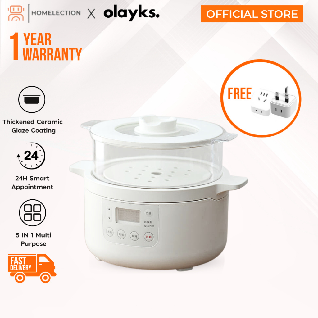 Olayks 2L/3L Multifunction Electric Rice Cooker With Steamer Multifunction Electric Cooker Hot ...