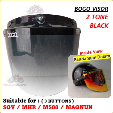 Visor 3 Button Tinted Bronze SGV MHR MS88 MAGNUM MHR ARC 3 Button visor ...