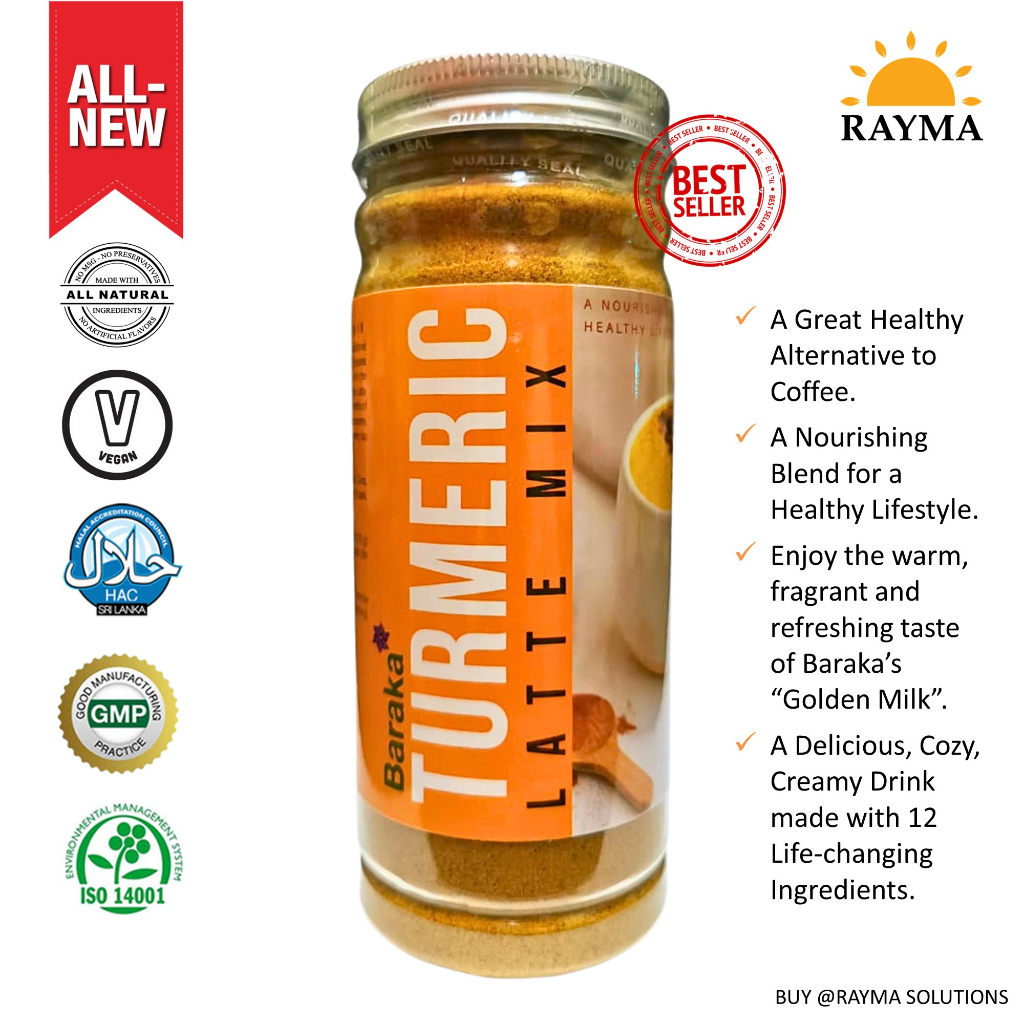 [NEW!] BARAKA Turmeric Latte Mix, Sri Lanka, 240g | Shopee Malaysia