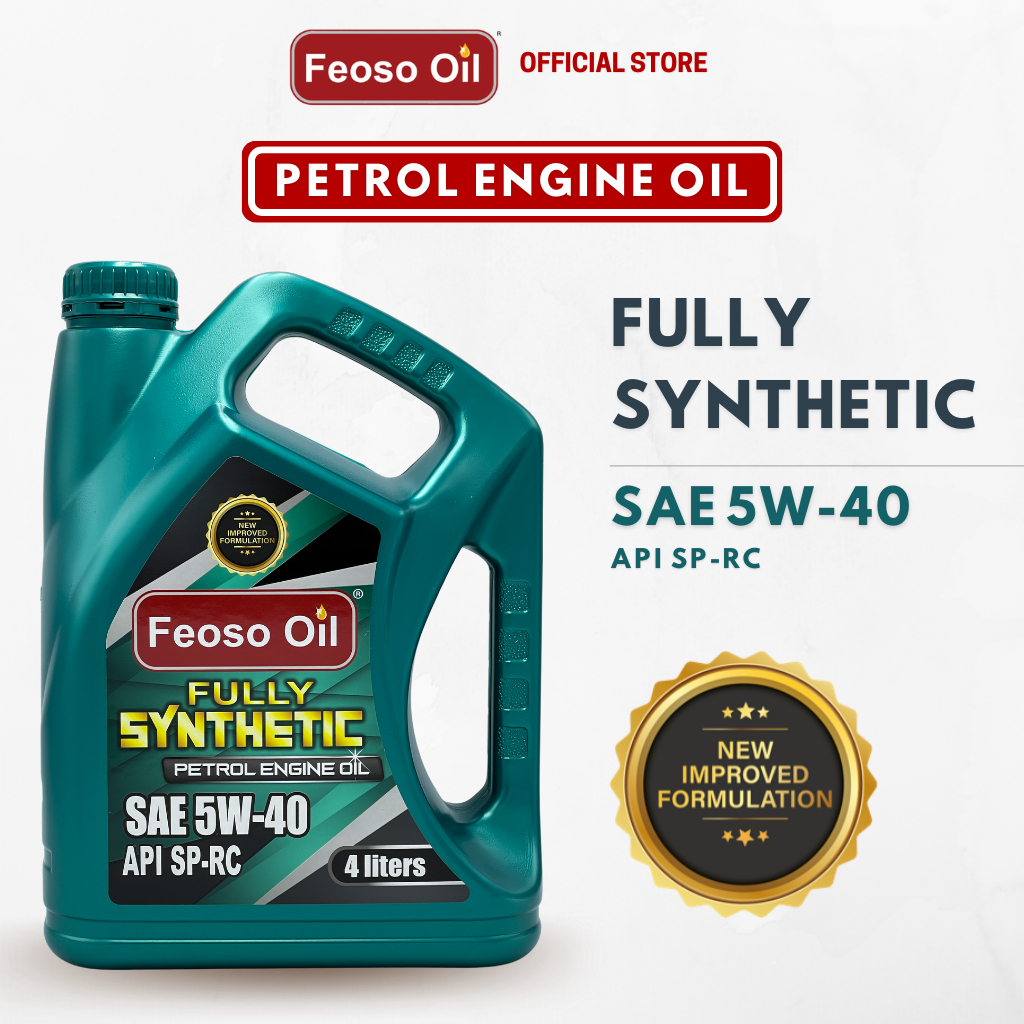 Feoso Oil Fully Synthetic Engine Oil SAE 5W-40 API SP-RC (4L) | Shopee ...