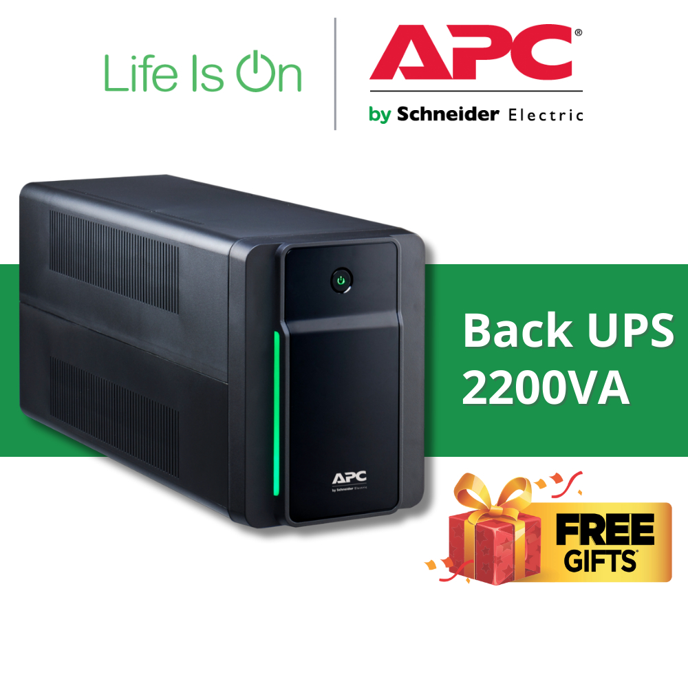 APC BX2200MI-MS Back-UPS 2200VA, 230V, AVR, Uninterruptible Power ...