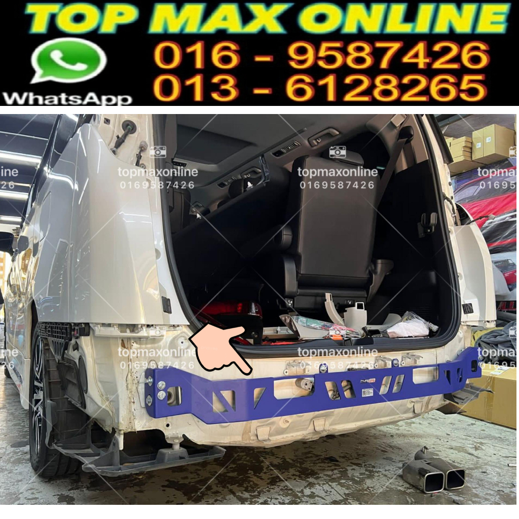 TYPE ONE REAR BUMPER ANTI CRASH BAR TOYOTA ALPHARD VELLFIRE 30 SERIES ...