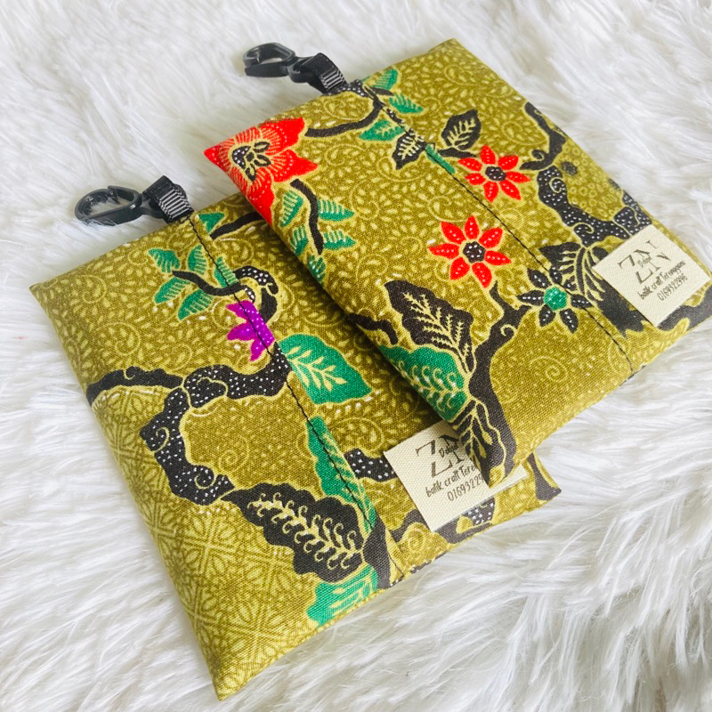 (READY STOK) pocket tissue batik /doorgift beg/ kraft batik ...