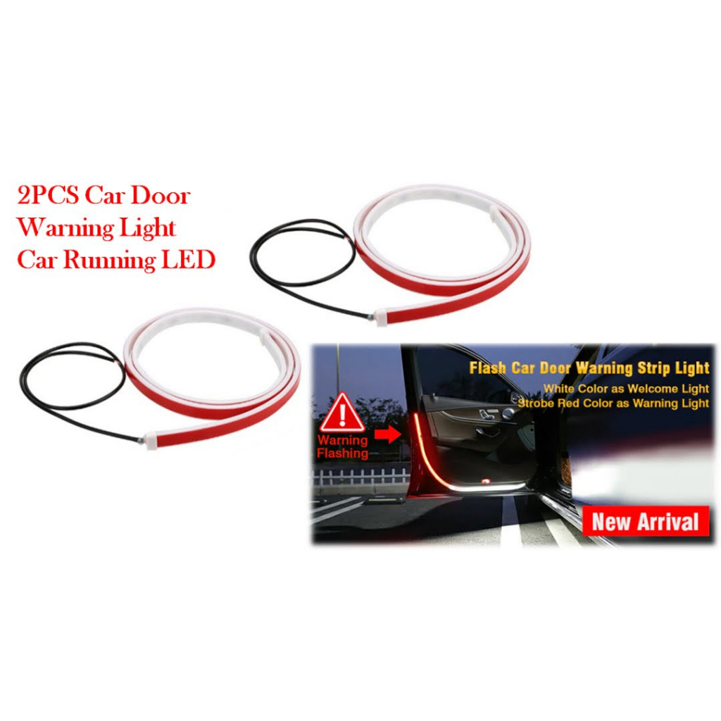 Car LED Door Opening Warning Lights Strips Anti Rear-end Collision ...
