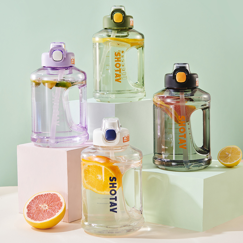 SHOTAY Water Bottle 1.5L/2.0L/2.5L Large Capacity, Portable, Plastic ...