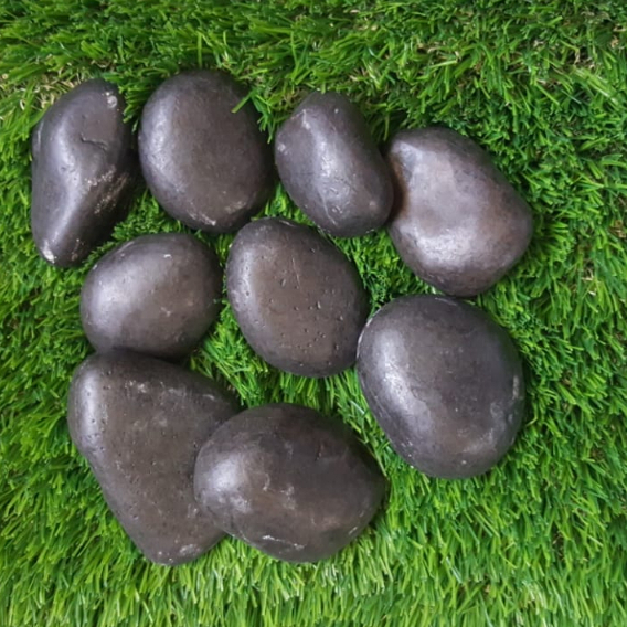 【10 KG】Polished BLACK Pebble Stones | Black Stone | BATU HIASAN HITAM ...