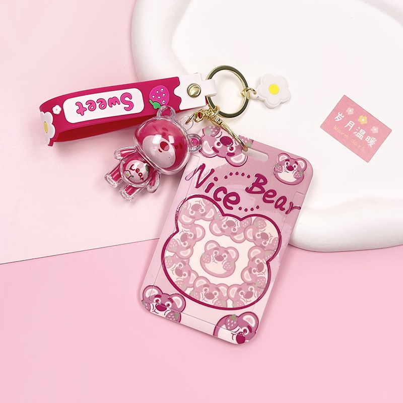 Pink Bear Lotso Strawberry Bear Luck Fan Art Design Name Card Holder ...