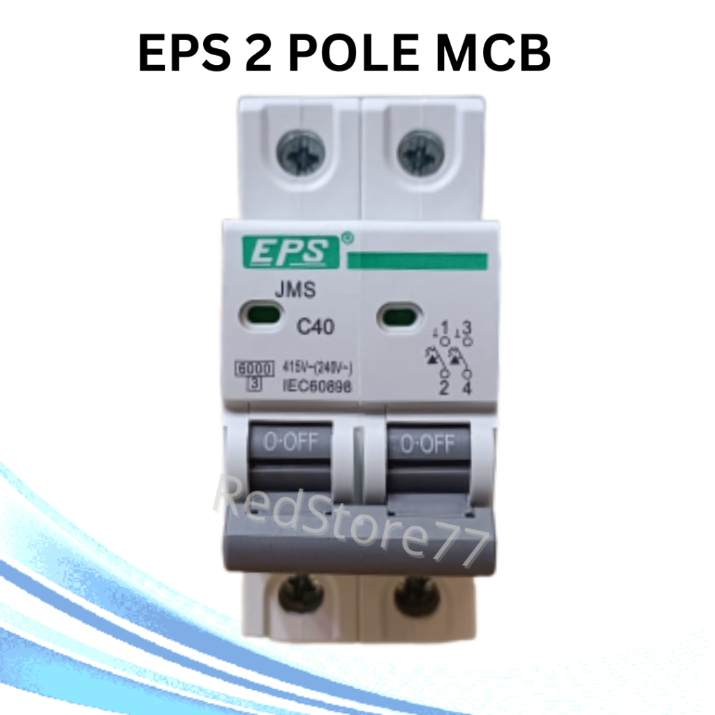 EPS JMS C32/C40/C63 32A 40A 63A 2 POLE MCB 6000 415V~(240V~) 2 POLE MAIN SWITCH | Shopee Malaysia