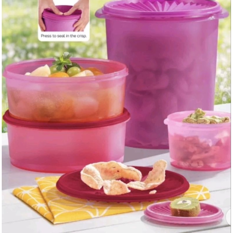 Tupperware Deco canister 560ml, 1.8L, 3.9L dan 5.7L | Shopee Malaysia