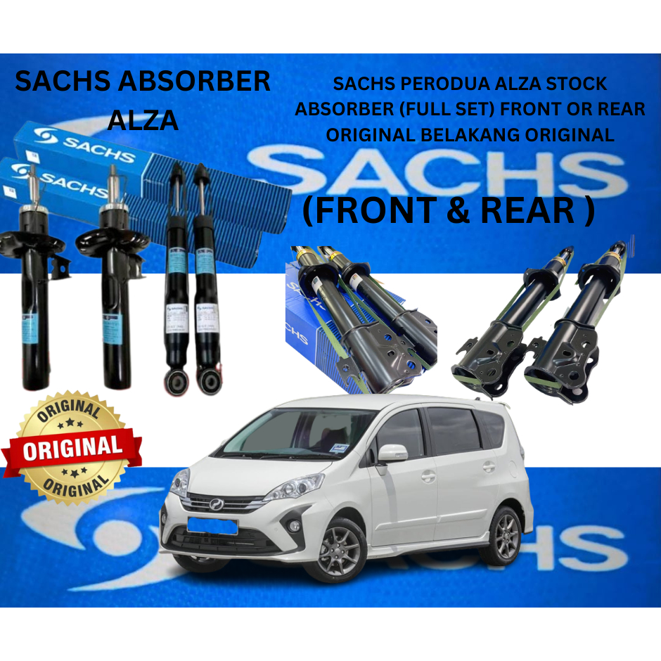 SACHS PERODUA ALZA STOCK ABSORBER (FULL SET) FRONT OR REAR ORIGINAL ...