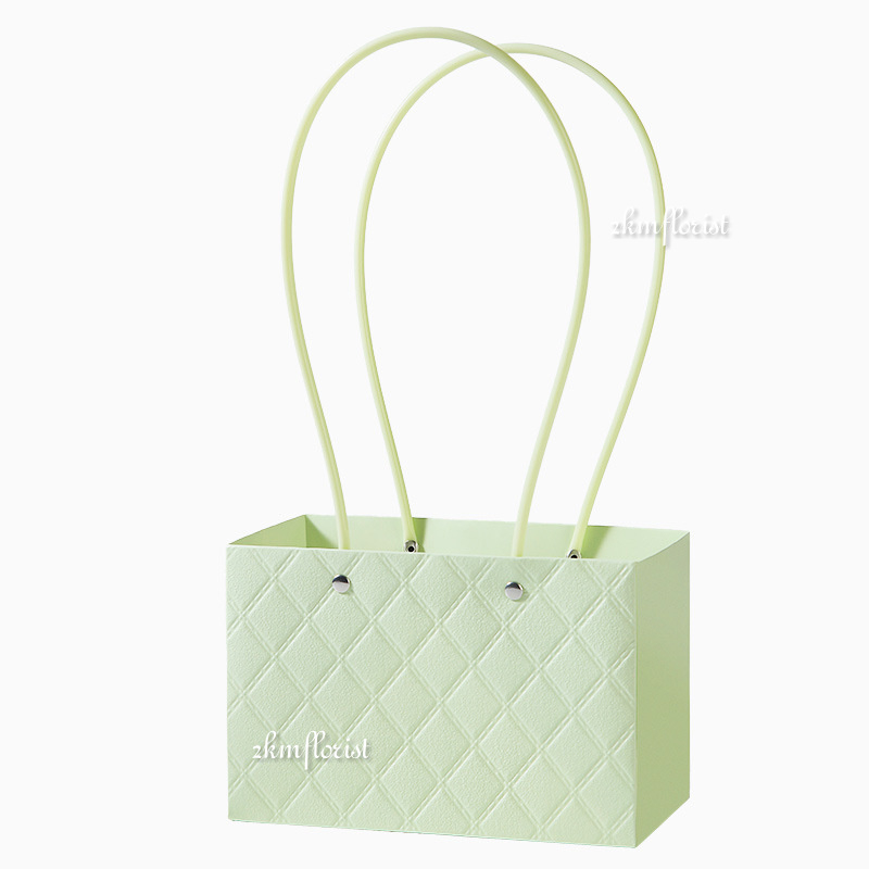MACAROON TOTE BAG Rectangular Shaped Flower Paper Chain Handle Doorgift ...