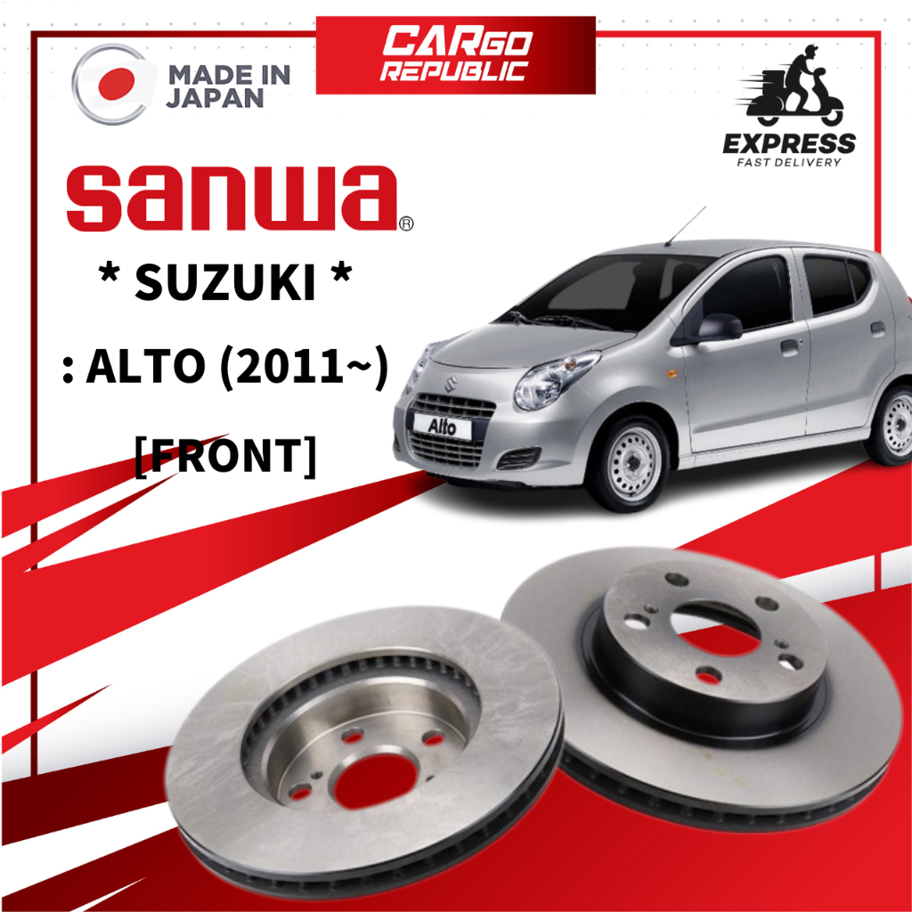 Sanwa Disc Brake Rotor Suzuki Alto (2011~) Front (Depan) 100% Original ...