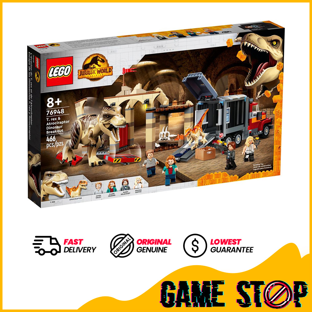 Lego 76948 T. rex & Atrociraptor Dinosaur Breakout | Shopee Malaysia