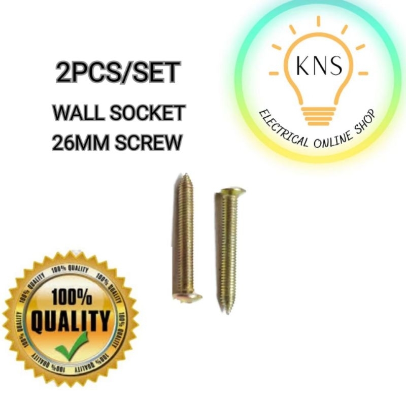 WALL SOCKET SCREW 26MM M3.5 FOR ELECTRICAL FOR PVC BASE | Shopee Malaysia