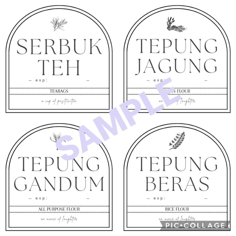 PRINTABLE SOFTCOPY Sticker Label Kitchen Dapur Arch | Shopee Malaysia