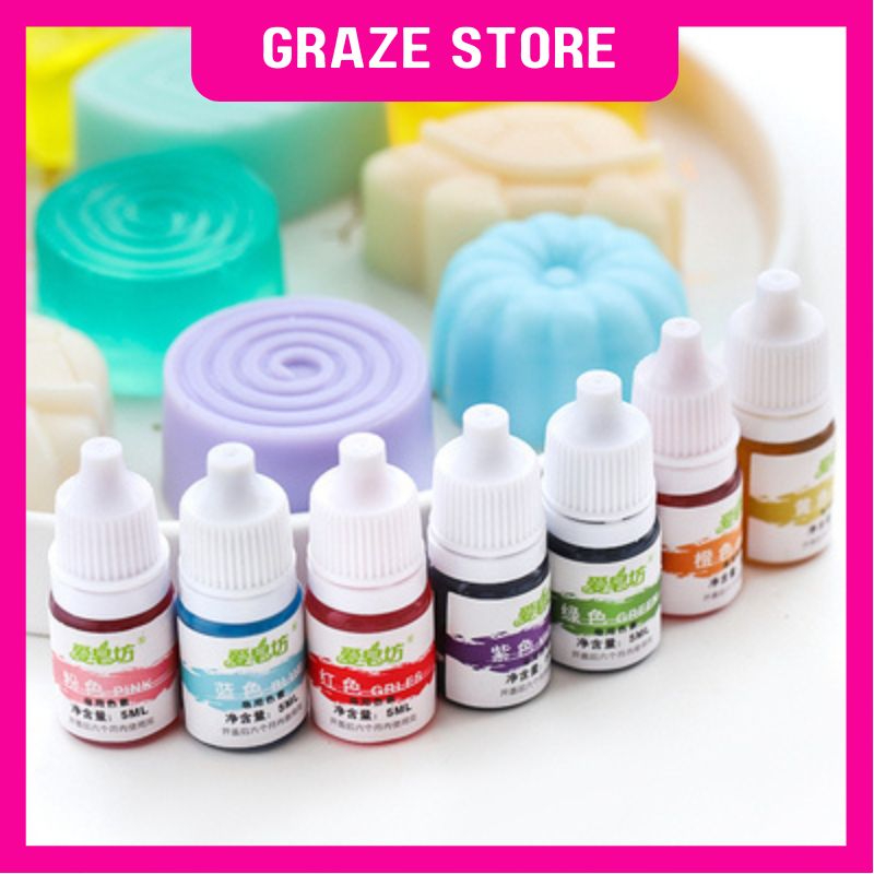 Soap Colouring 5ml Handmade Soap Dye Pigment Base Coloring Liquid ...