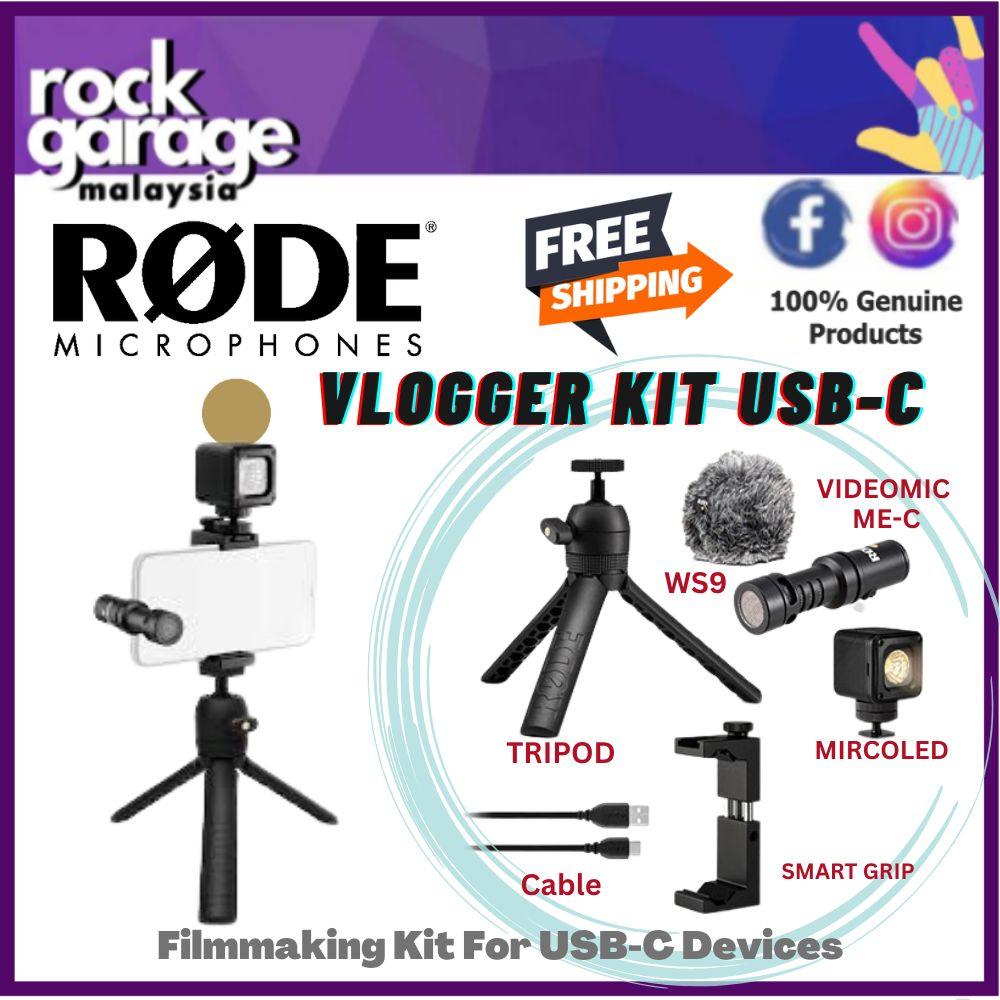 Rode Vlogger Kit USB-C Filmmaking Kit For USB-C Devices ( VloggerKit ...