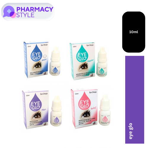 EYE GLO REGULAR/ RELIEF/ PLUS / MOIST EYE DROPS (10ML) | Shopee Malaysia
