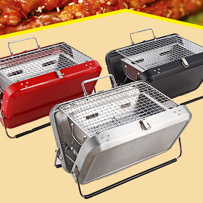 Portable BBQ Grill Outdoor Folding Barbecue Outdoor Charcoal Grill BBQ ...