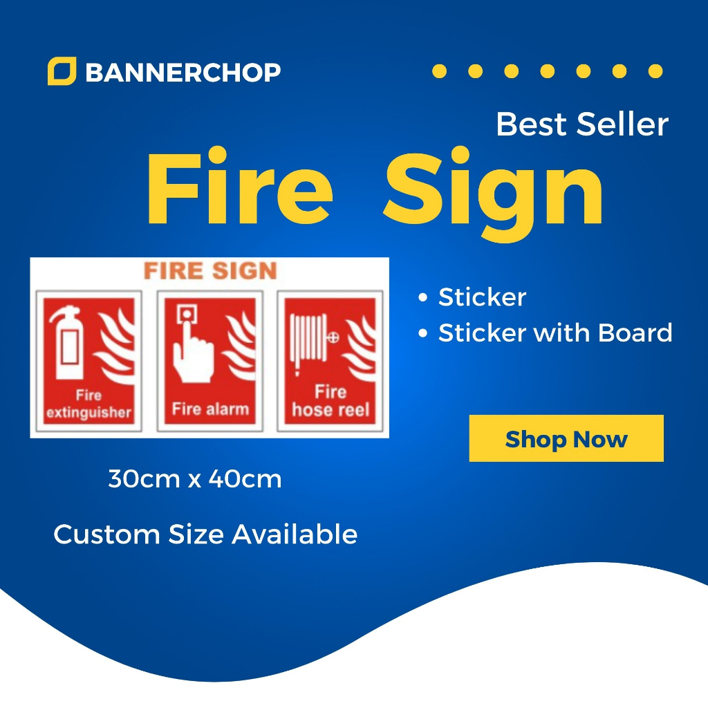 Fire Alarm Sign / Pemadam api signage Fire Control Symbol Signage ...