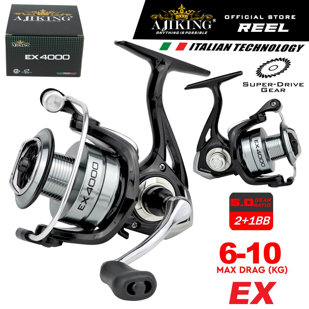 Ajiking EX Spinning Fishing Reel 2+1BB Freshwater (6kg-10kg Max Drag ...