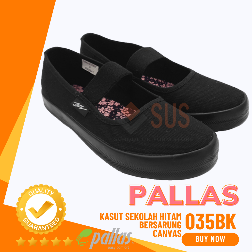 204-035BK / 306-035BK KASUT SEKOLAH JENAMA PALLAS JAZZ KASUT HITAM ...