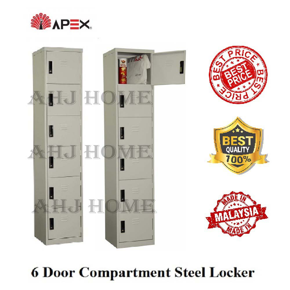 Apex 1/ 2/ 3/ 4/ 6 Compartment Steel Locker / Office Cabinet / Apex locker / Almari besi kunci ...