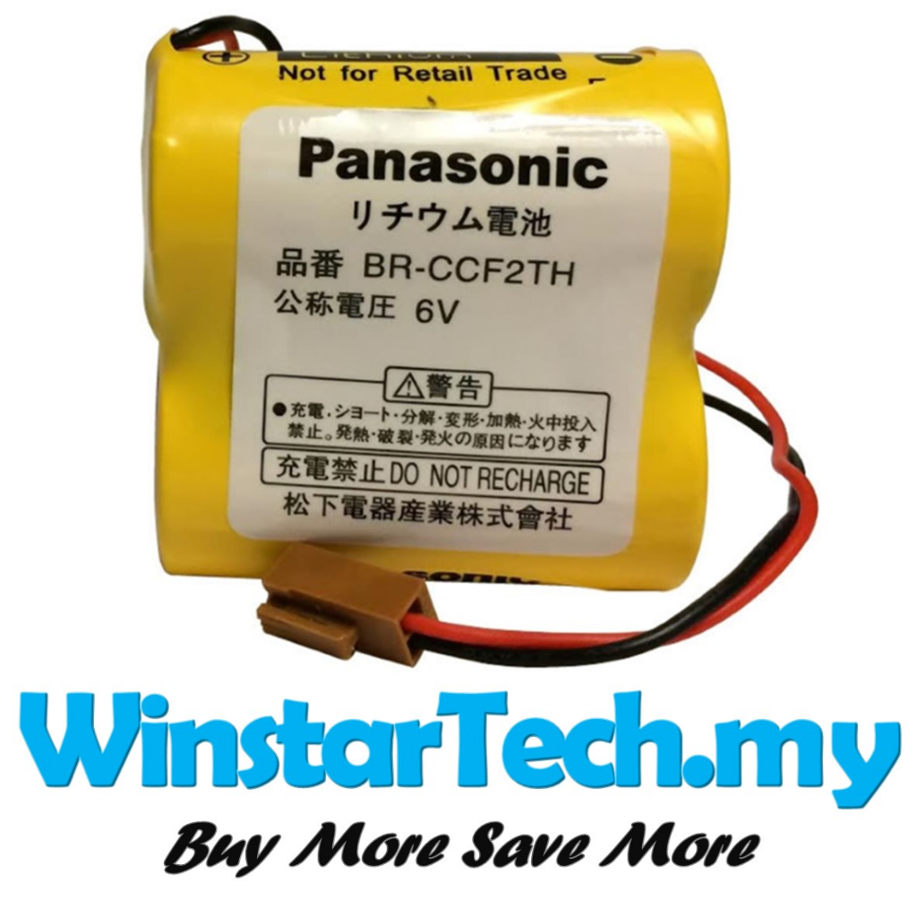 Panesonic BR-CCF2TH 6V PLC CNC Lithium Battery A98L-0001-0902 A06B-6073-K001 | Shopee Malaysia