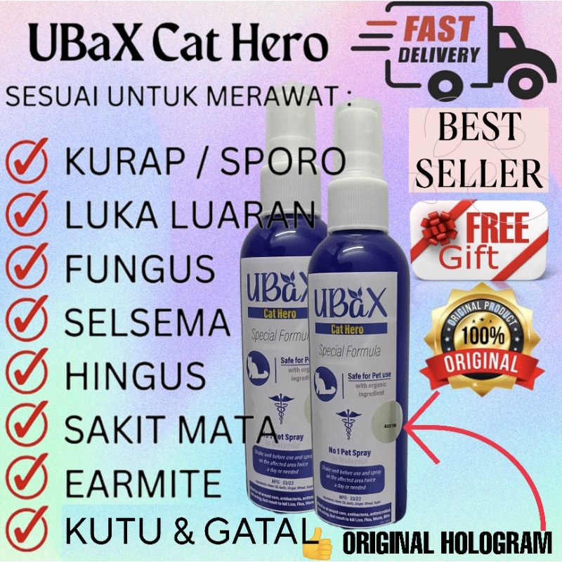 UBAX selsema, sakit mata, kutu, gatal, earmite, kurap, luka, fungus ...
