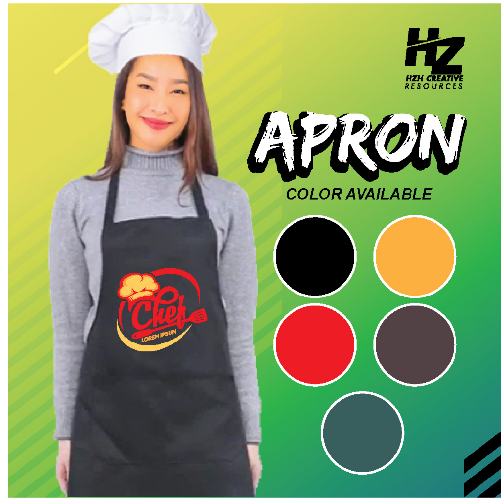Custom Printing DTF | Cetak Apron | Apron Custom Logo | Shopee Malaysia