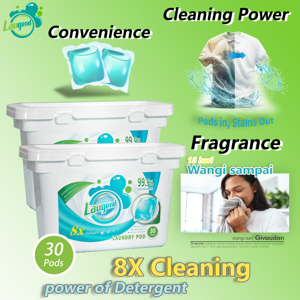 Laugend 6-Box Bundle Laundry Pod 180 pods Laundry Detergent Laundry Gel ...