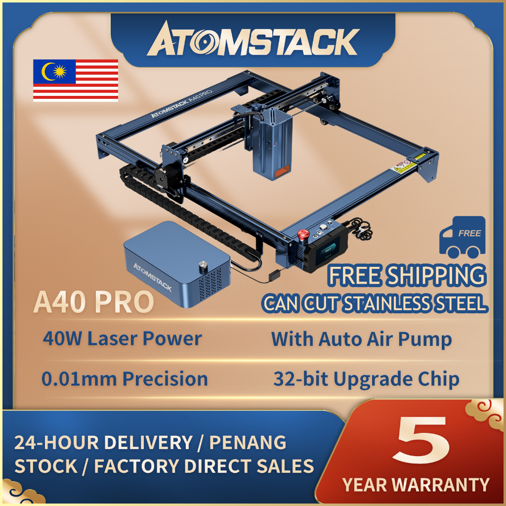 ATOMSTACK A40 Pro Laser Engraver 210W Engraving Cutting Machine with F30 Pro Air Assist Kit ...