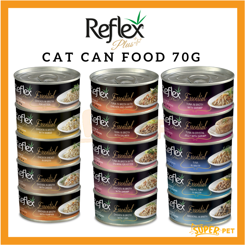 Reflex Plus Essential Cat Canned Wet Food Chicken/Tuna Based 70g ...