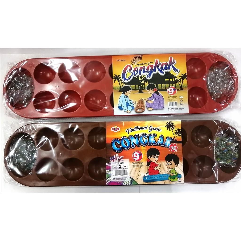 FREE GULI KACA 16 Holes Traditional Congkak Set ( Plastic material ...