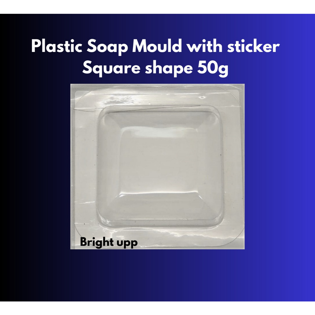 100 pcs Square Shape 50g plastic soap mould with sticker acuan sabun ...