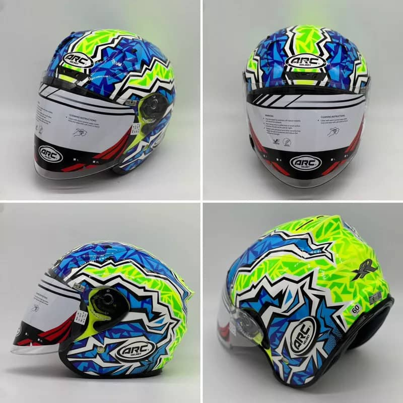 100% ORI+SIRIM} ARC HELMET XR DESIGN KOI IKAN / LAGUNA / NEBLUE Y16 ...
