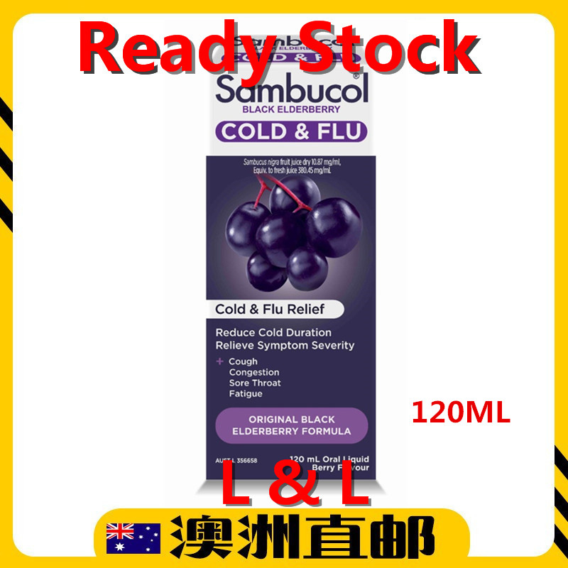 [Ready Stock EXP: 11/2026yr] Sambucol Cold & Flu Syrup For Adult 120ml ...