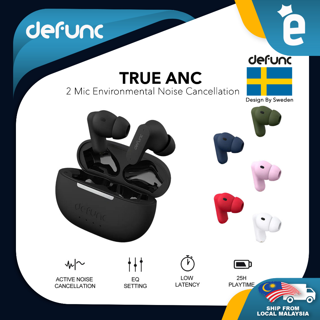 Defunc True ANC Wireless Earbuds Anti Noise Cancellation Earphone | 1 ...