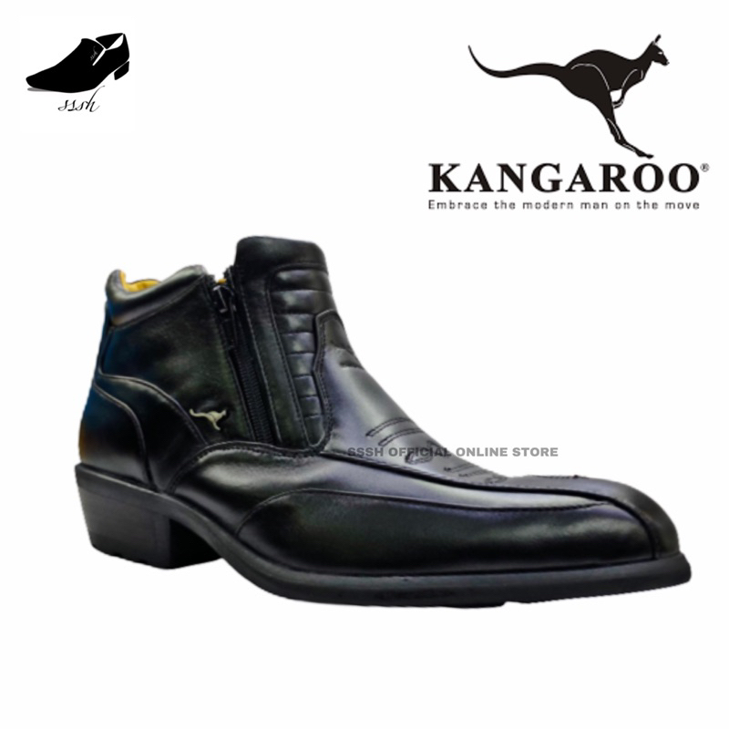 💯Original Kangaroo Men Full Leather Boots Formal Shoes / lifestyle ...