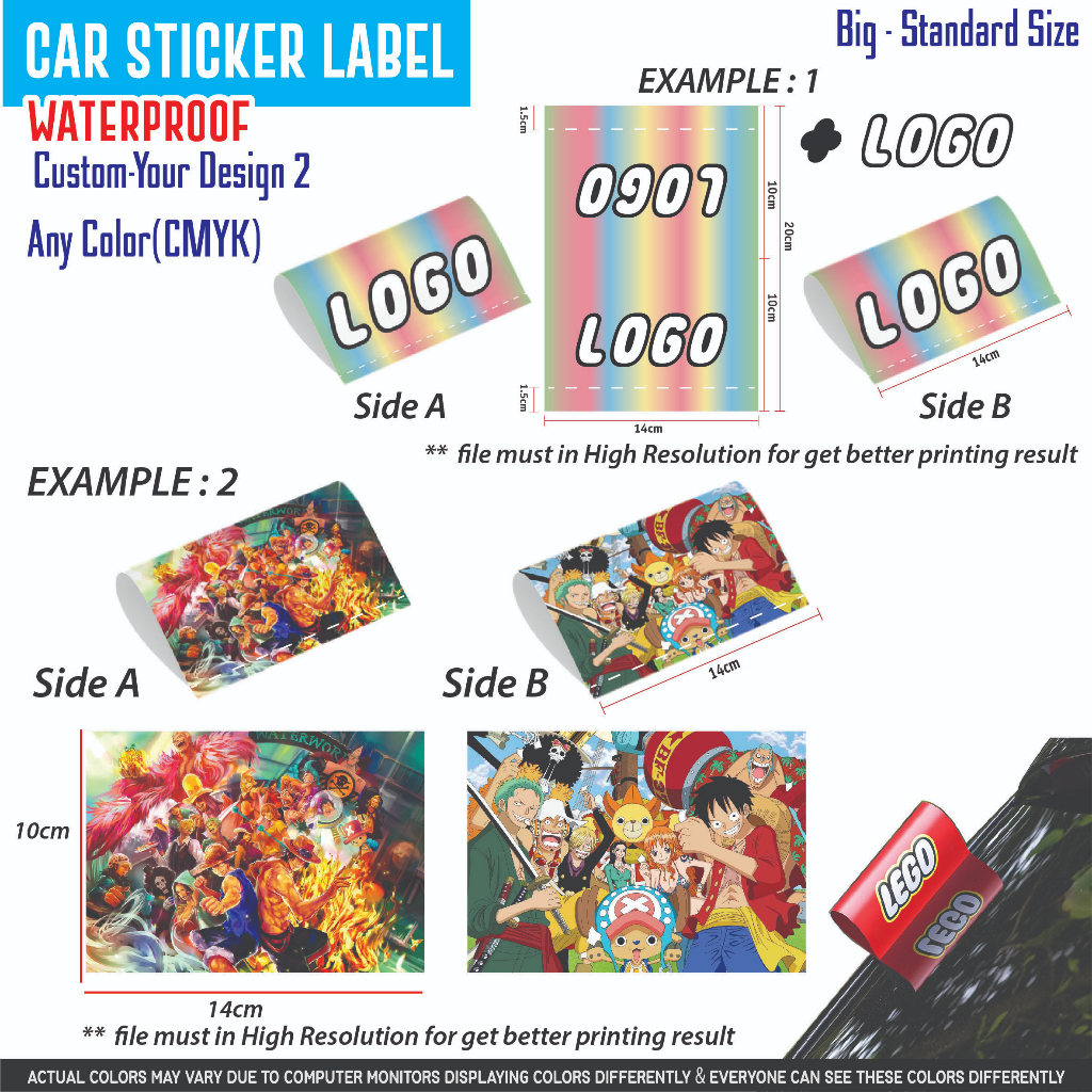 Car Trunk Door Label Exterior Decoration Label Motorcycle Waterproof ...