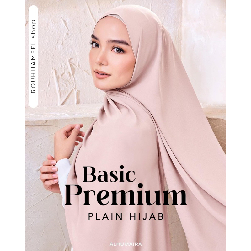 ALHUMAIRA Basic Premium Plain Shawl • { rouhijameel.shop } | Shopee Malaysia