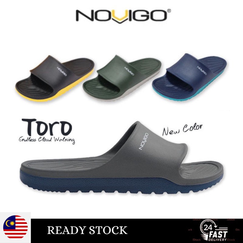 [SALES] Novigo Toro Dual Density Shoes Unisex Sandal Slides / Sliper ...