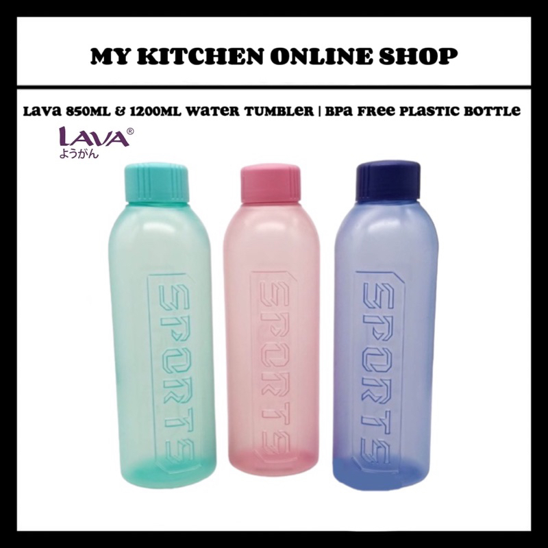 LAVA 850ml & 1200ml Water Tumbler | BPA Free Plastic Bottle | Water Bottle | Botol Air | Bekas ...
