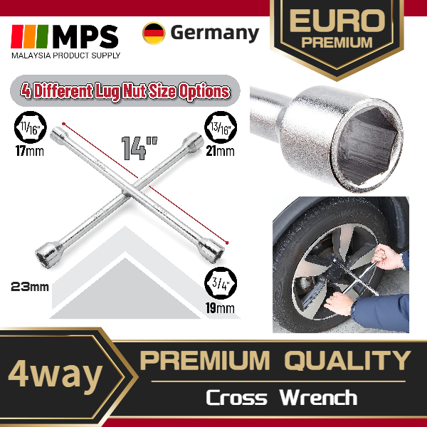 Cross Wrench Car Truck Lug Wrench Tyre Opener Spanar Pembuka Tayar ...