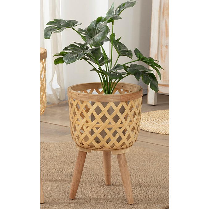 Pasu Rattan Berkaki Basket Rattan Berkaki Pasu Rotan Bakul Rotan Bamboo ...